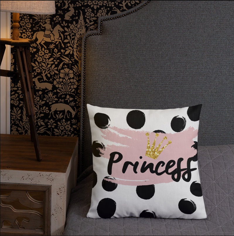 Princess Throw Pillow girl Decor Throw Pillow - Etsy