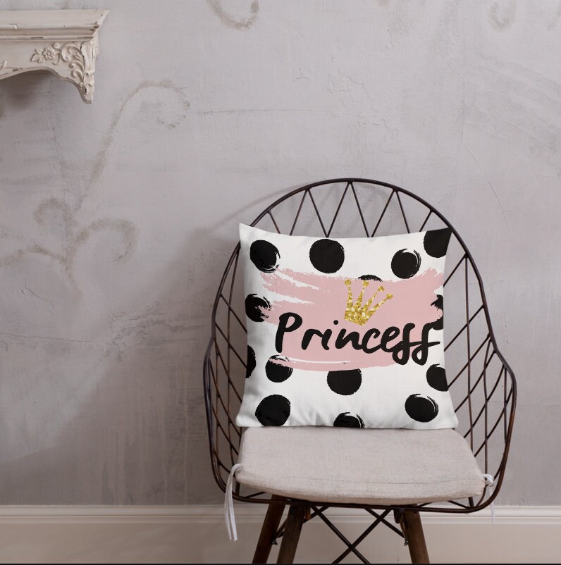Princess Throw Pillow girl Decor Throw Pillow - Etsy