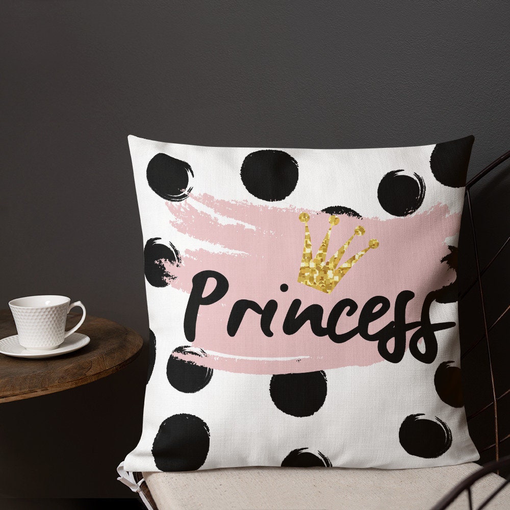 Princess throw Pillow Girl Decor Throw Pillow | Etsy