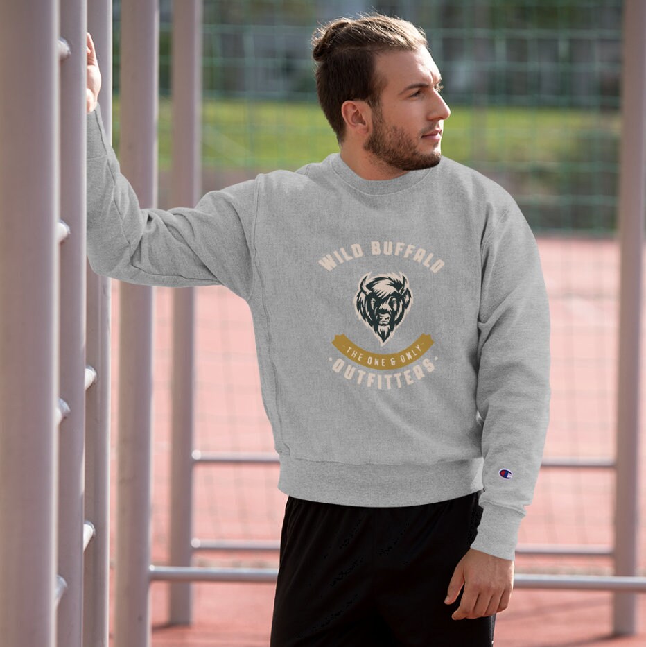 Wild Buffalo Champion Sweatshirt-Bison Sweatshirt | Etsy