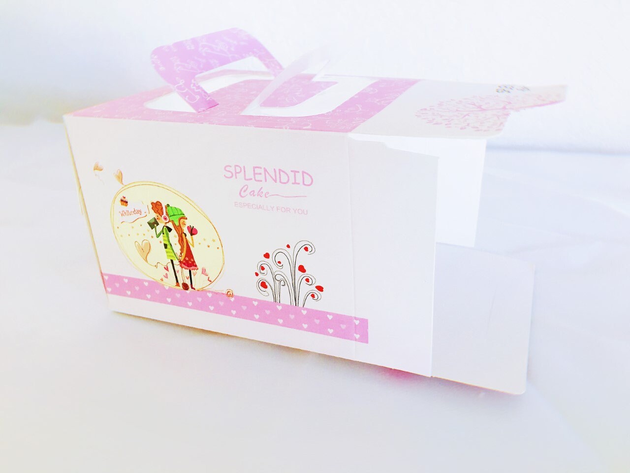 10 Window Boxes / Small / Cake Box / Pink Flavor Boxes / Boxes With PVC ...