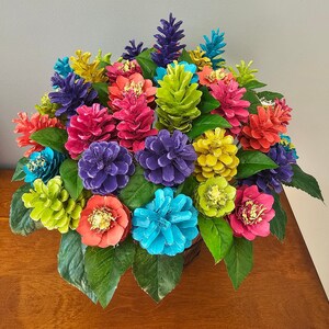 Summer Pine Cone Flower Arrangement, Pinecone Flowers Arrangement in a ...