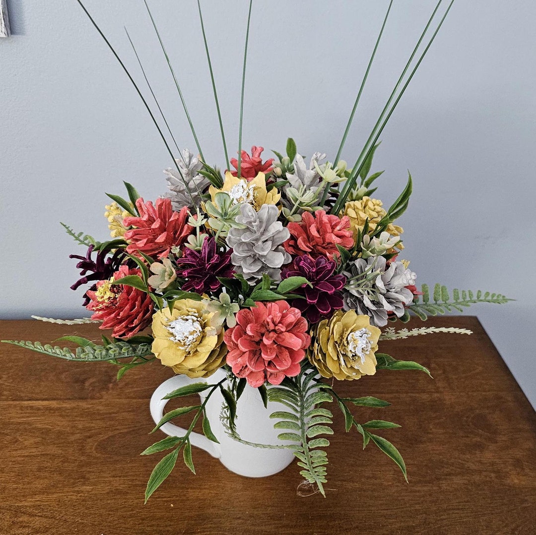 Pine Cone Flower Arrangement - Etsy