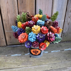 Fall is in the Air/one Dozen Pinecone Flowers/ Hand Made Pine Cone ...