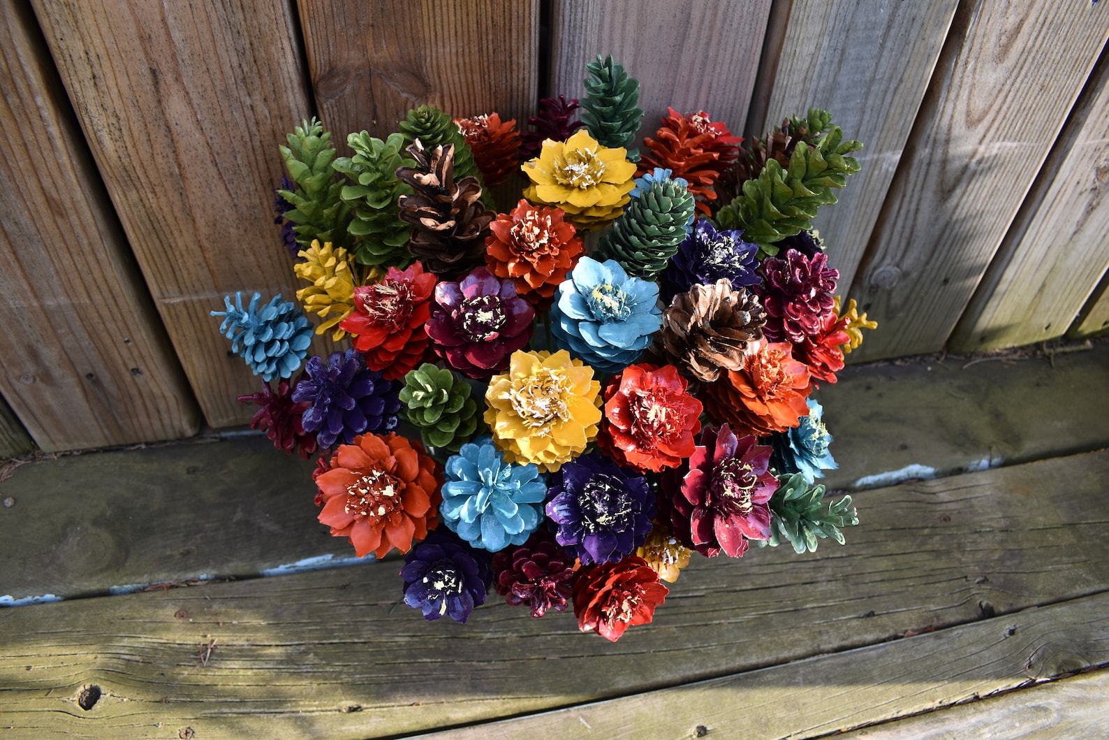 Fall is in the Air/one Dozen Pinecone Flowers/ Hand Made Pine - Etsy