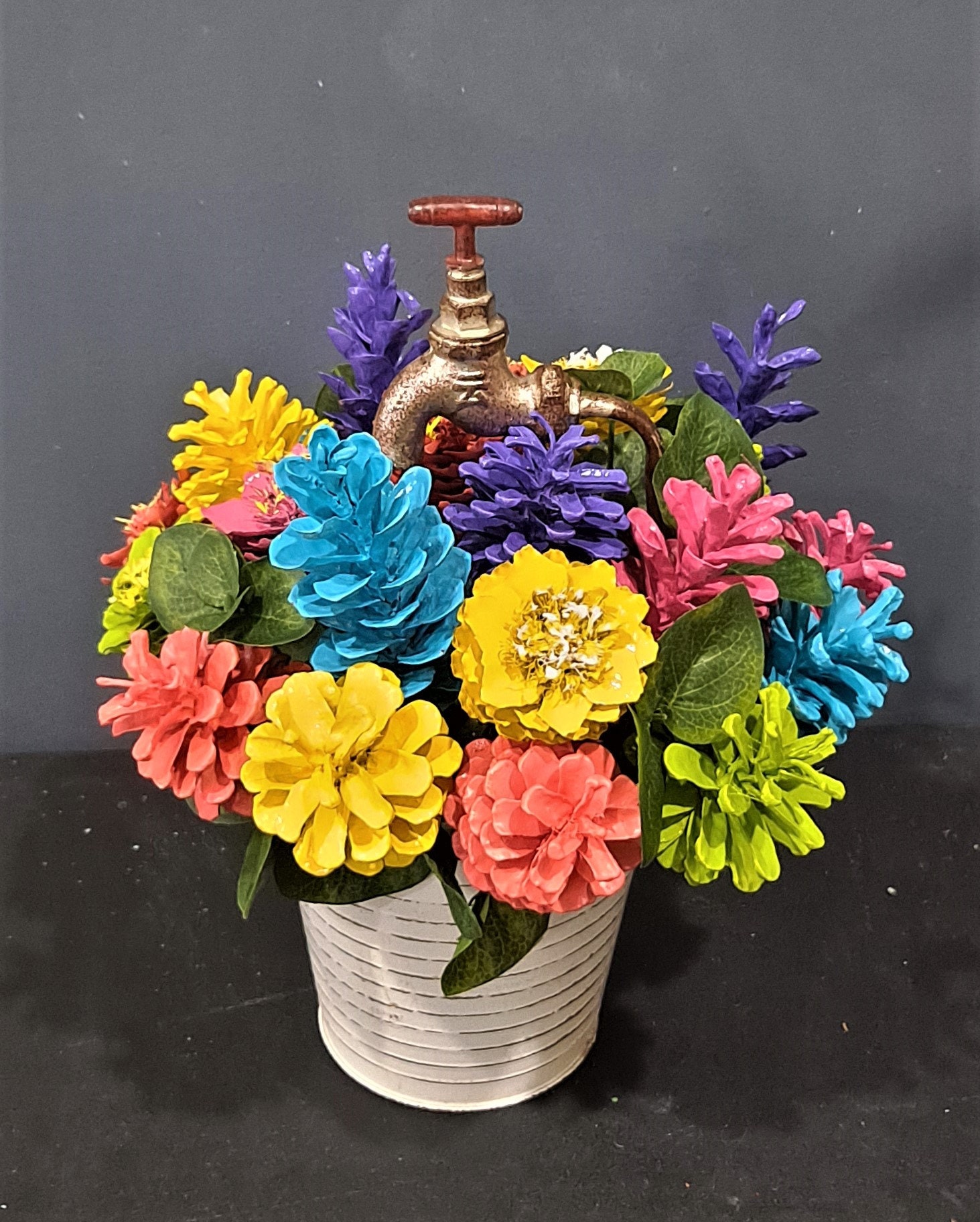 Summer Pine Cone Flower Arrangement Pinecone Flowers | Etsy