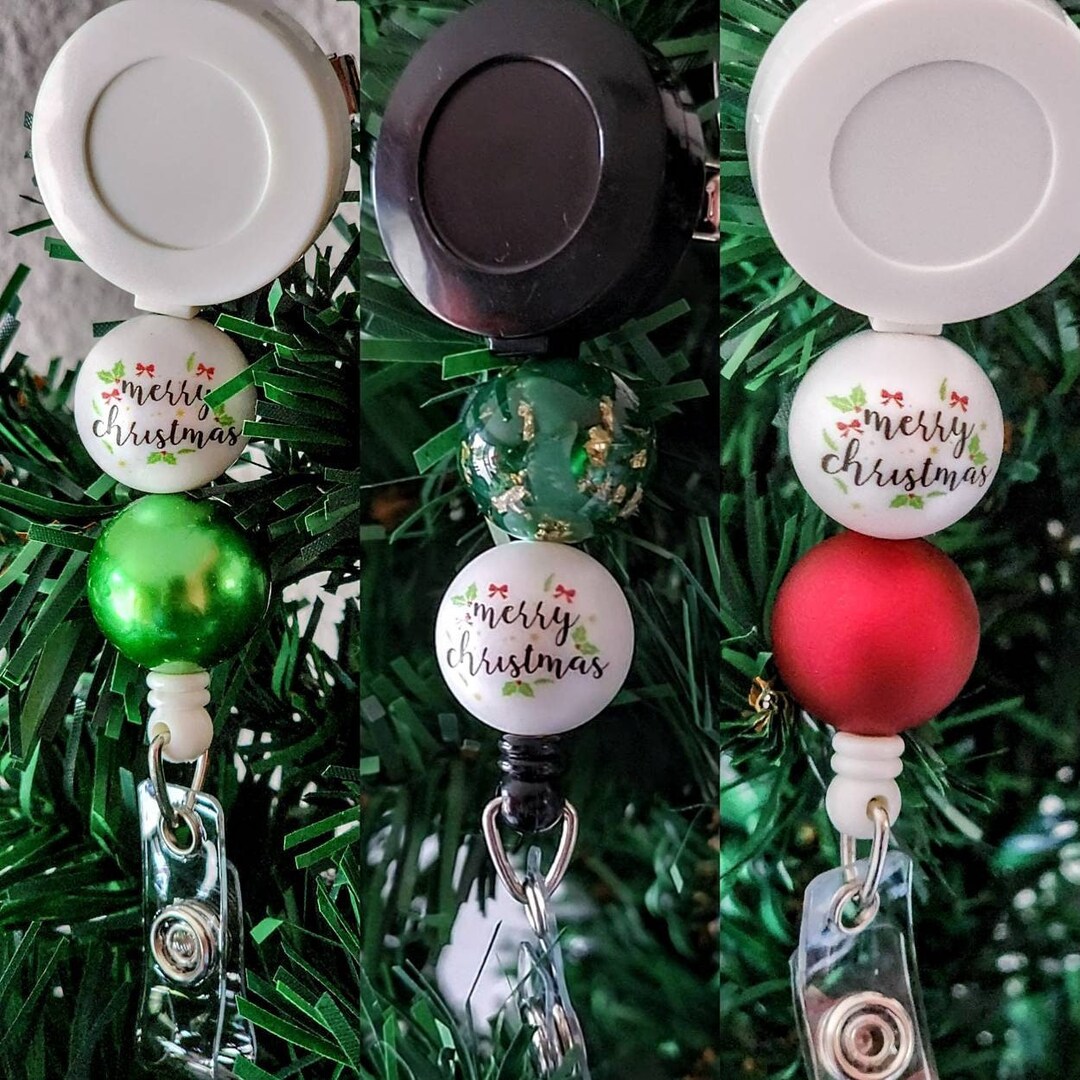 Christmas Badge Reel Merry Christmas Badge Reel - Etsy