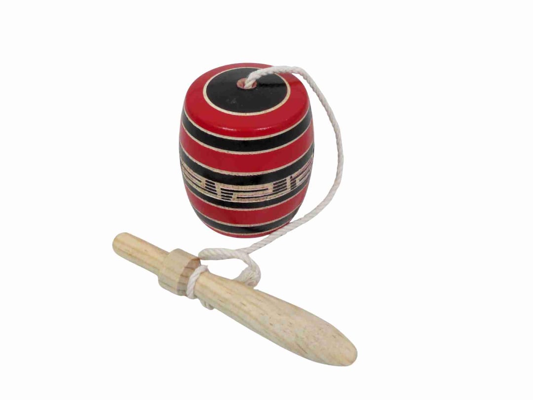 Handmade Mexican Balero Greca - Traditional Wooden Barrel Toy Retro ...