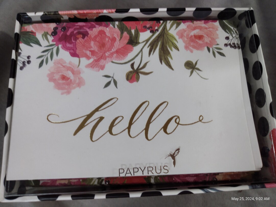 New Papyrus Boxed Blank Note Thank You Cards Hello! 14 Ct. Cards ...