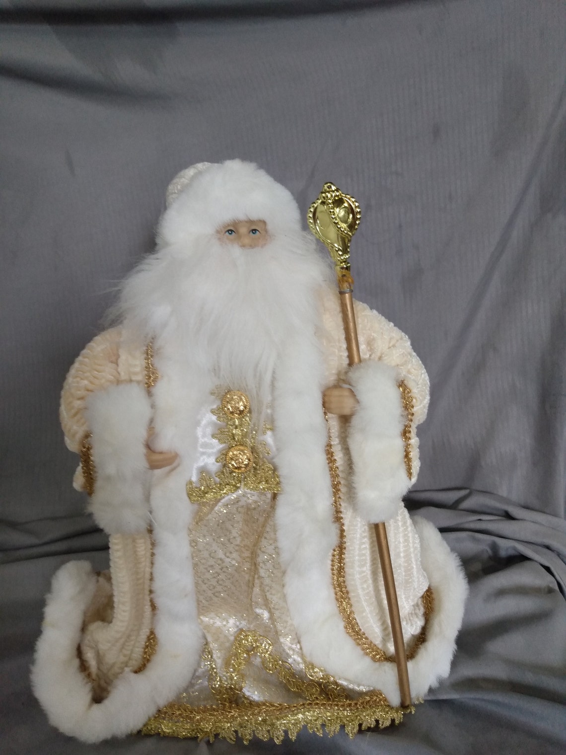 Old World Father Christmas Santa Claus Tree Topper 16 Tall Christmas ...