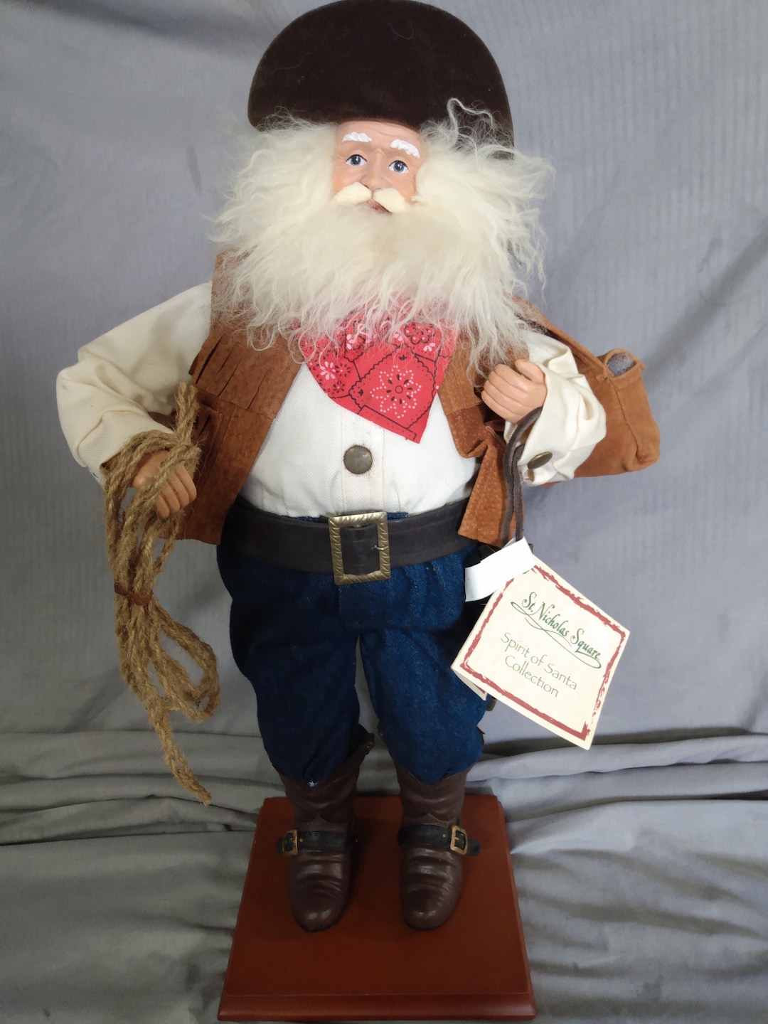 Vintage Texas Cowboy Santa Claus "giddy up Santa". 18" Tall - Etsy
