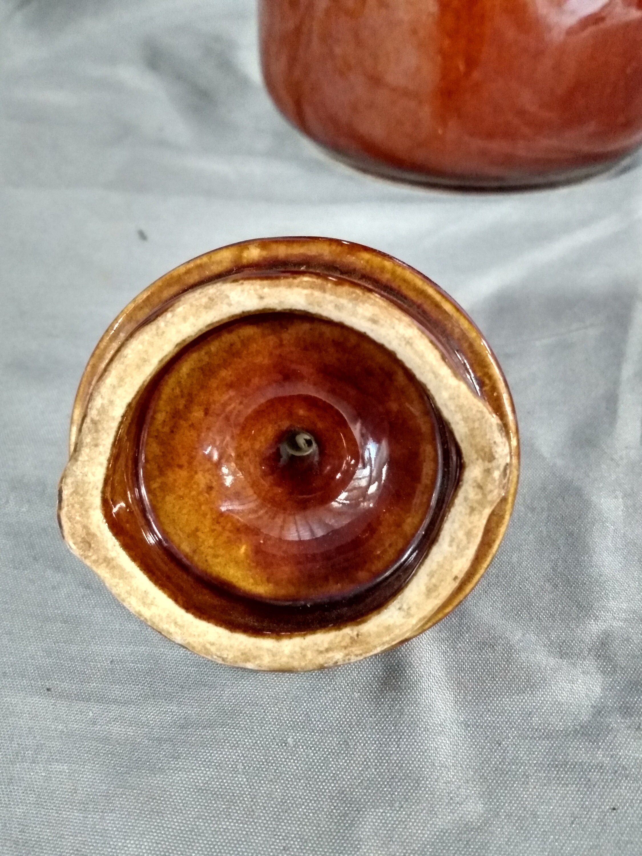 Classic VTG Hull Pottery Brown Drip Coffee Serving Pot W Lid 12" Tall 6 ...