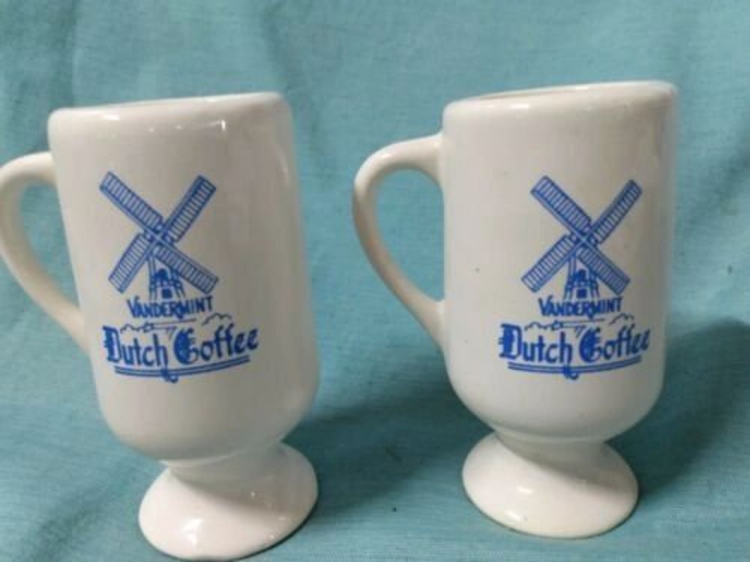 Vandermint Dutch Coffee Stoneware Cup Mug Espresso 5oz Set of 2 - Etsy