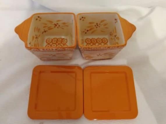 Set of 2 Temp-tations Ovenware by Tara Old World 16oz Autumn - Etsy