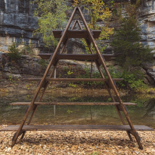 Rustic Cascade Ladder Shelf/ 3-tier Bookcase/ A-frame Ladder | Etsy