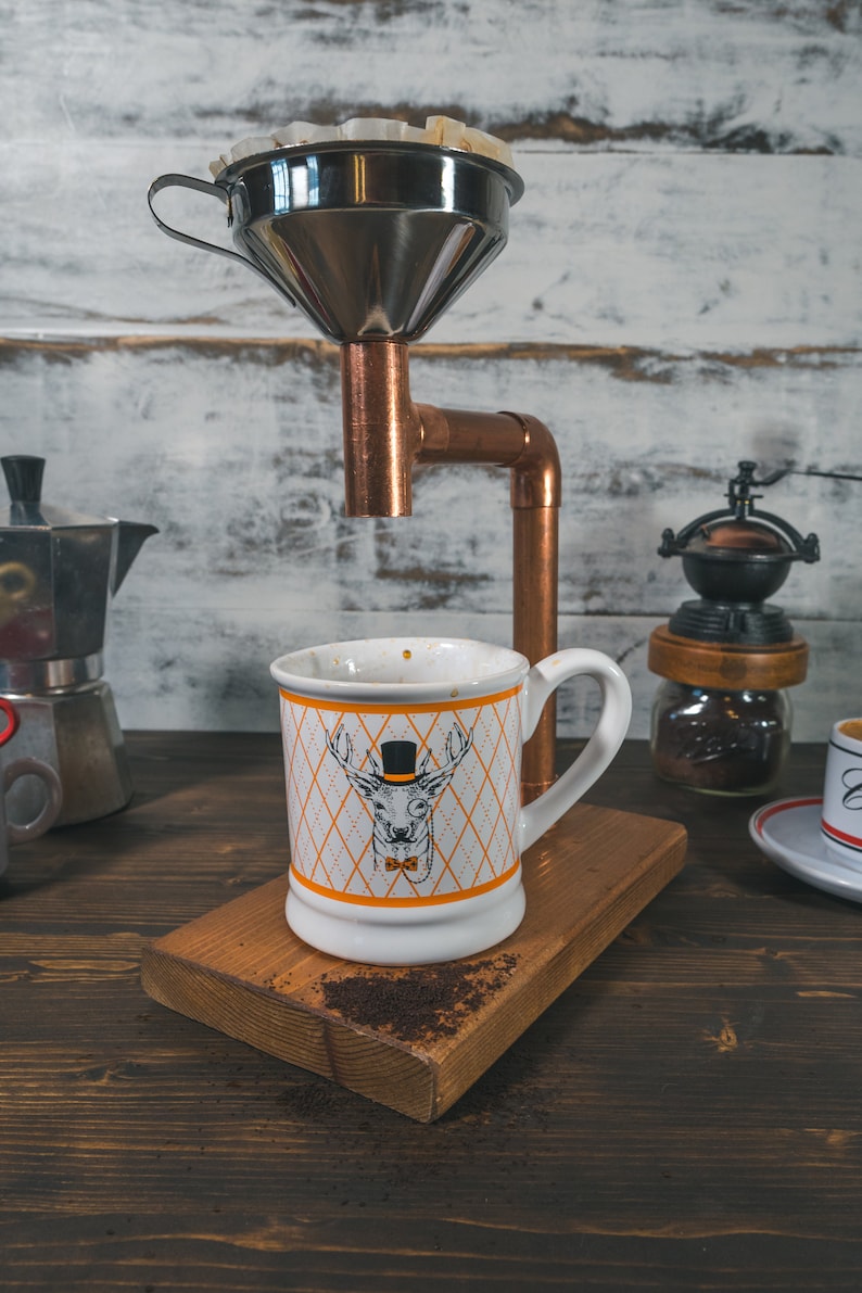 Industrial Copper Pour Over Coffee Maker/ Carafe/ Coffee Dripper/ Pipe ...