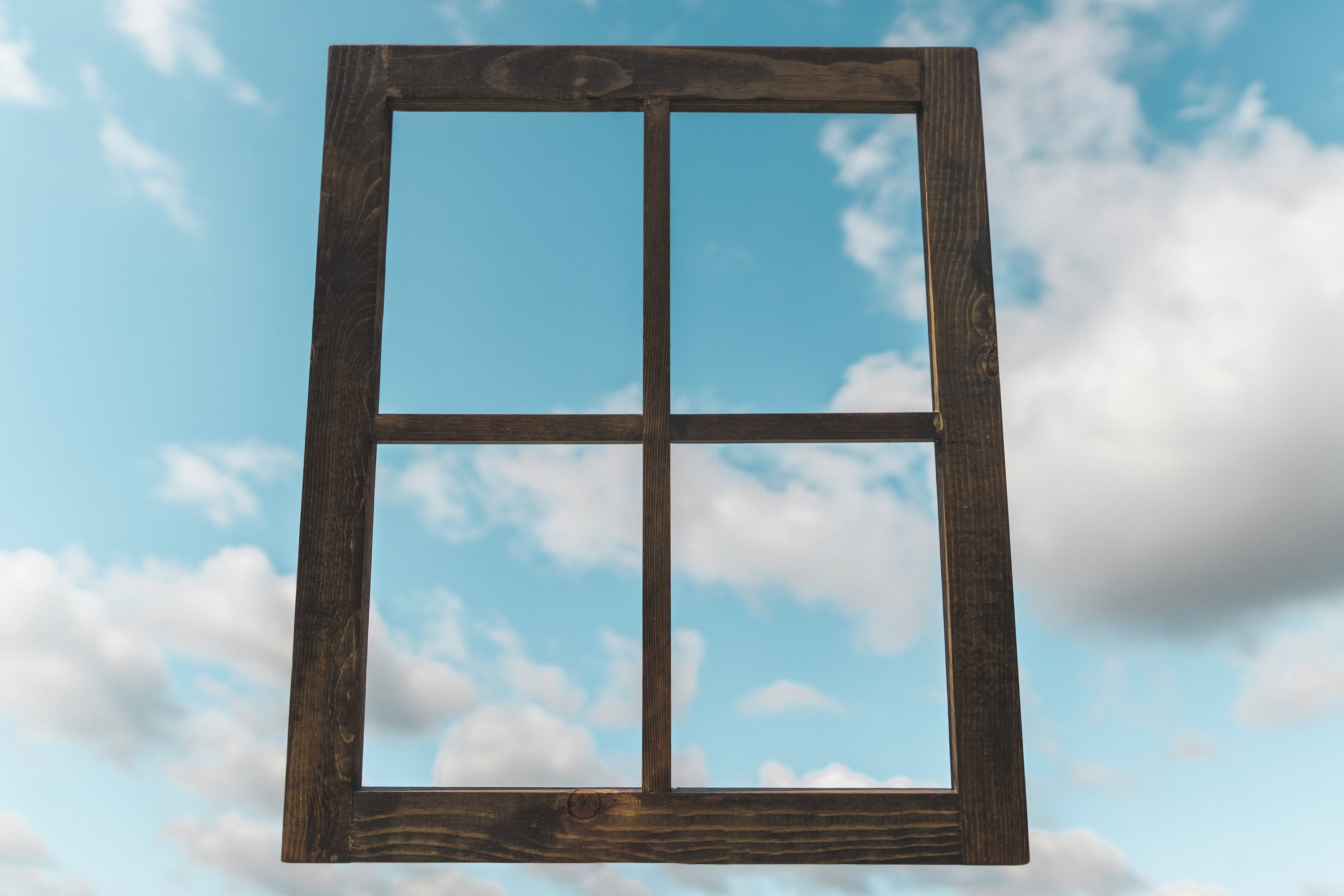 Rustic Farmhouse Window Frame With Farmhouse Egg Wreath/ Custom ...