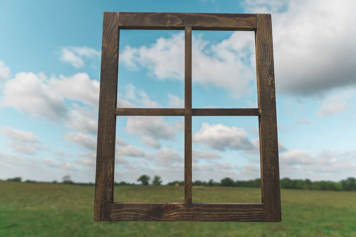 Rustic Brown Farmhouse Window Frame/ Custom/ Bedroom/ Living - Etsy