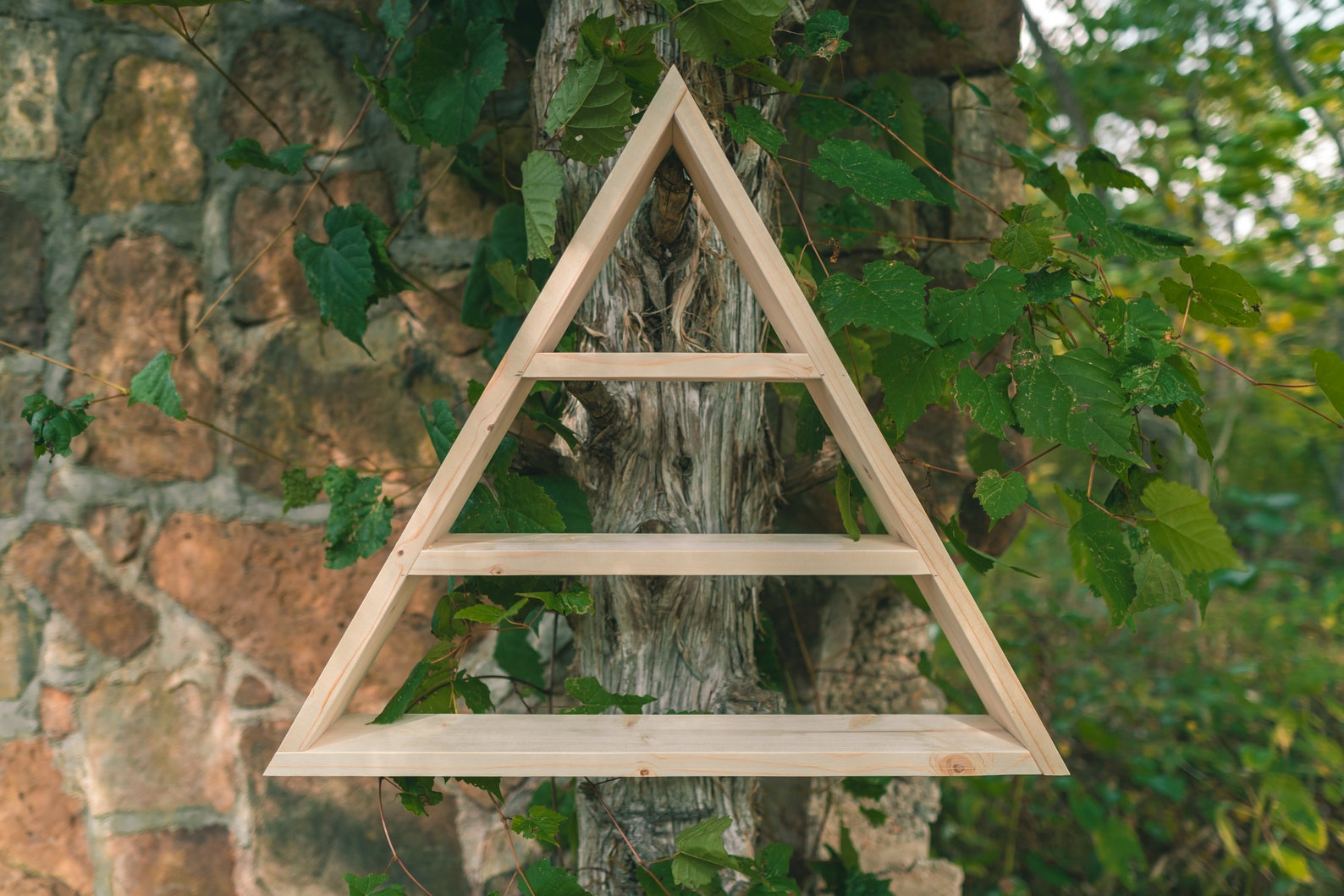 Rustic Triangle Shelf/ Essential Oils/ Custom/ Bedroom/ Living | Etsy