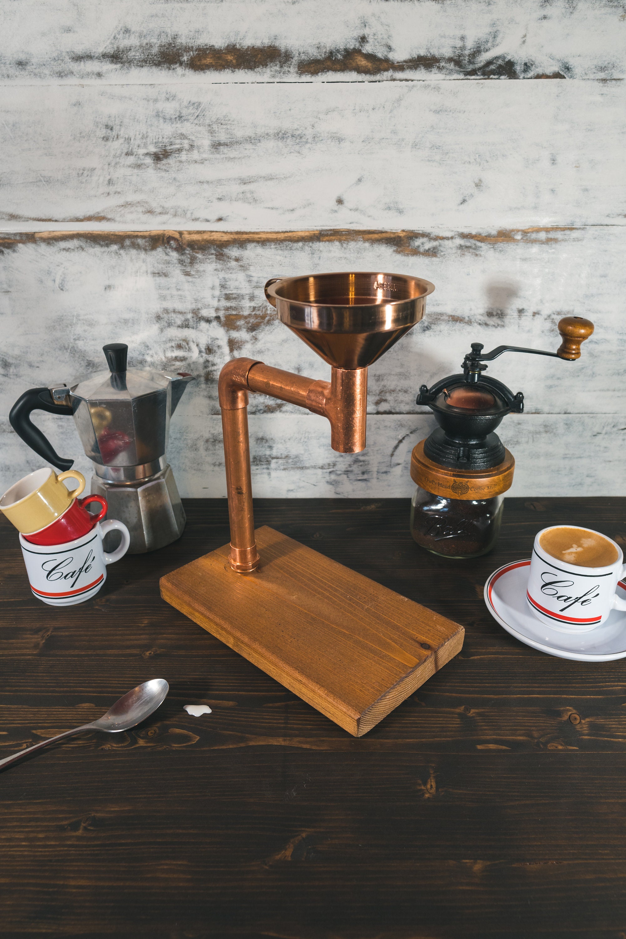 Industrial Copper Pour Over Coffee Maker/ Carafe/ Coffee Dripper/ Pipe ...