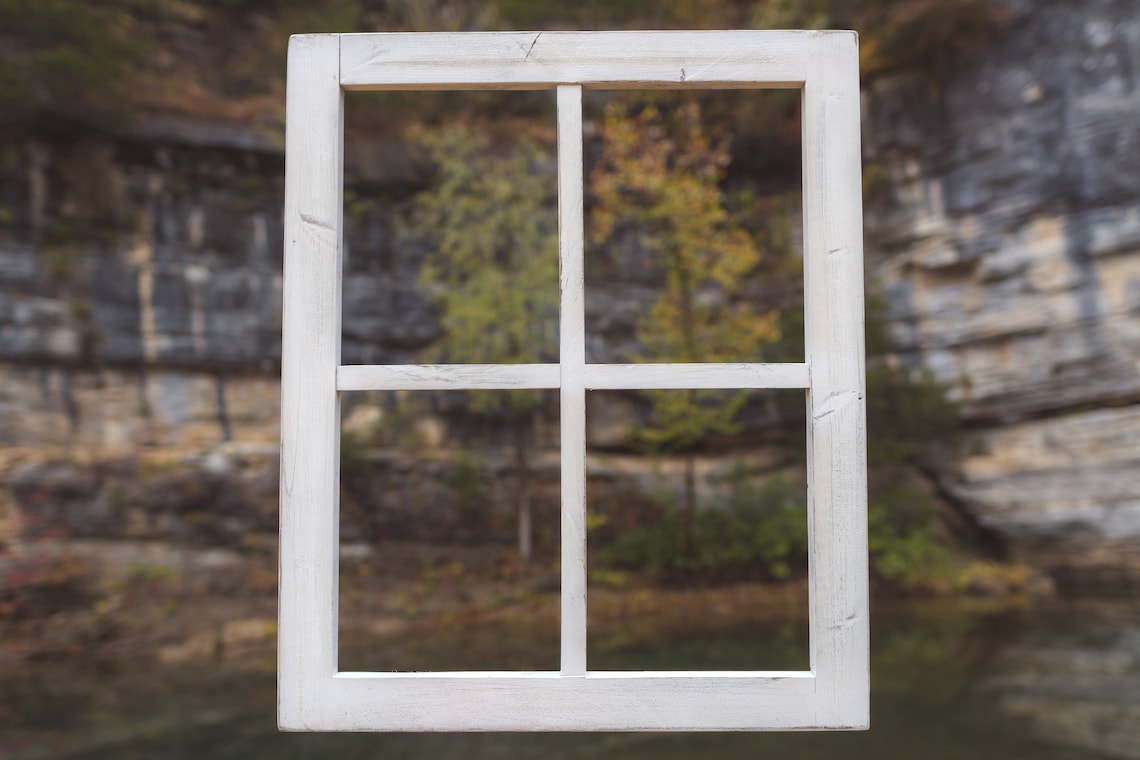 Rustic Brown Farmhouse Window Frame/ Custom/ Bedroom/ Living Room ...