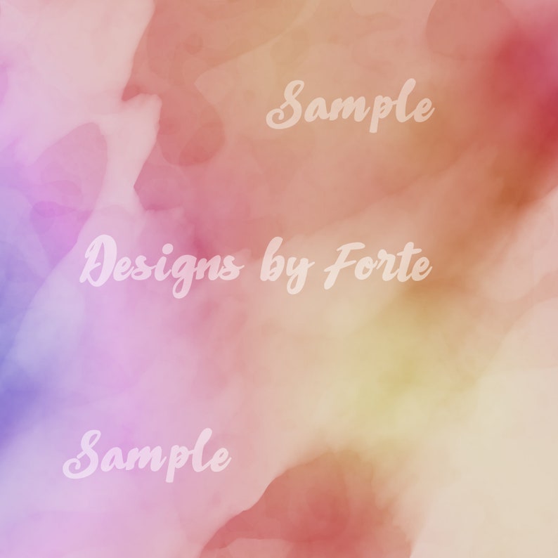 Watercolor Digital Paper Pack: 10 Sheets, 12x12 in (digital Download ...