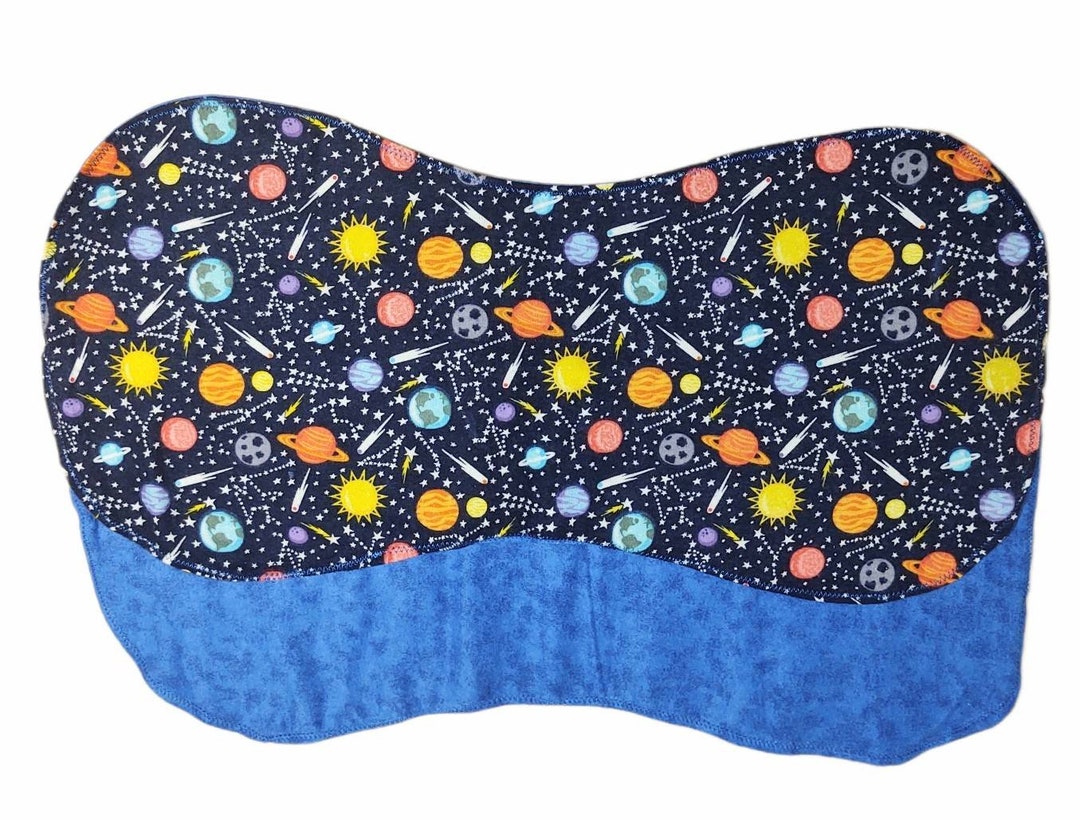 Space Planet Solar System Burp Cloth Set of 2. Flannel Both Sides ...