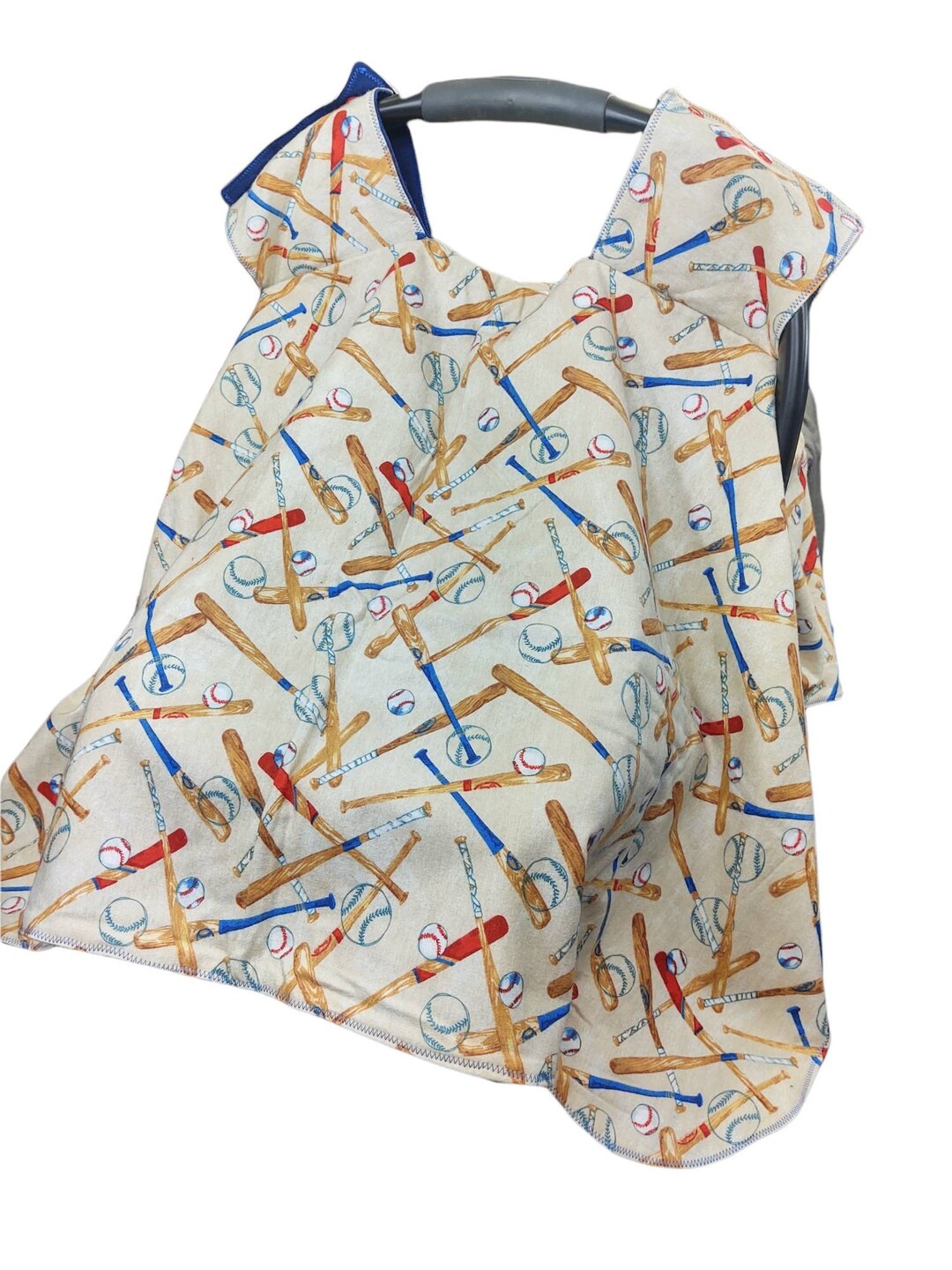 Baseball Infant Car Seat Canopy | Reversible Flannel Cover | Baby ...