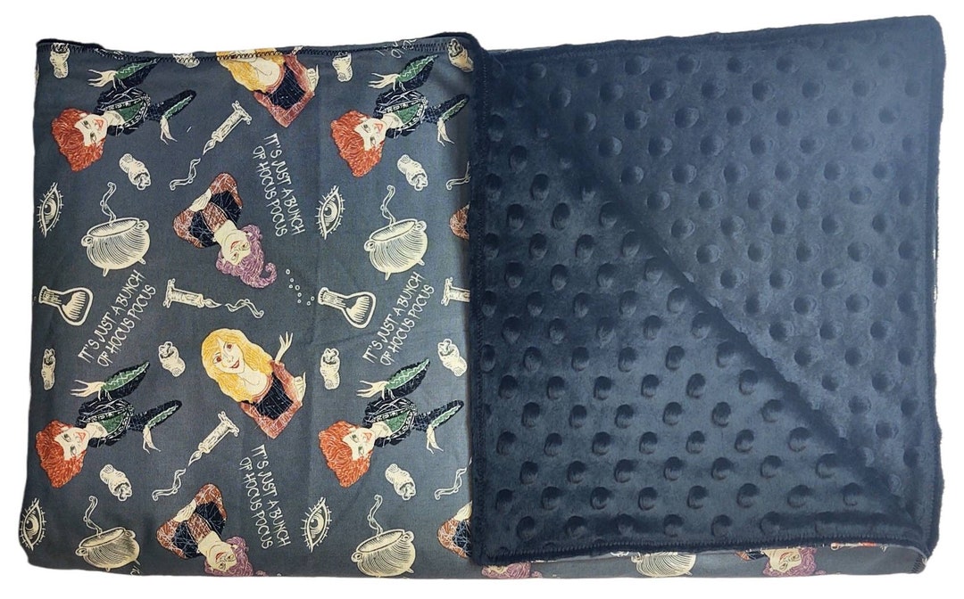 Hocus Pocus Halloween Lap Blanket 36"*60" Reversible Cotton With Minky ...