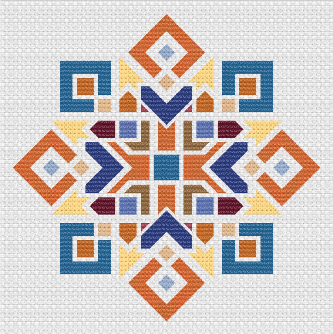 Shiraz Mosaic Tile Cross Stitch Pattern PDF Download/instant Download ...
