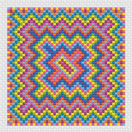 Geometric Pixel Art Cross Stitch Pattern PDF Download/instant Download ...