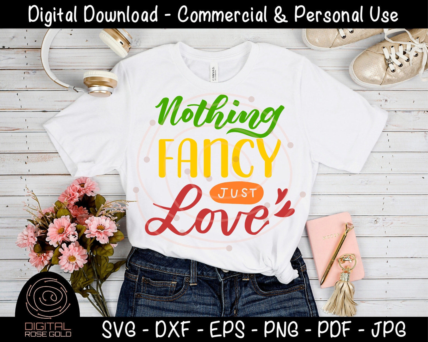 Nothing Fancy Just Love Wedding SVG Bridal Party SVG Groom | Etsy