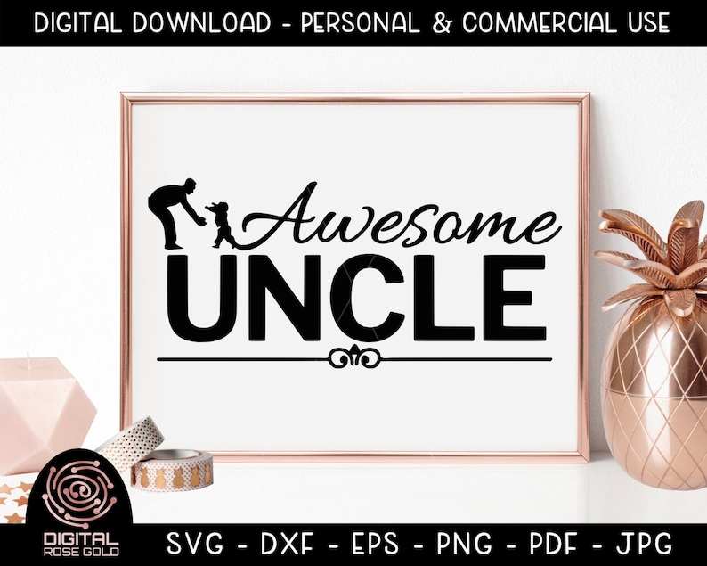 Tío impresionante tío SVG, amable tío SVG, regalo de tío favorito ...