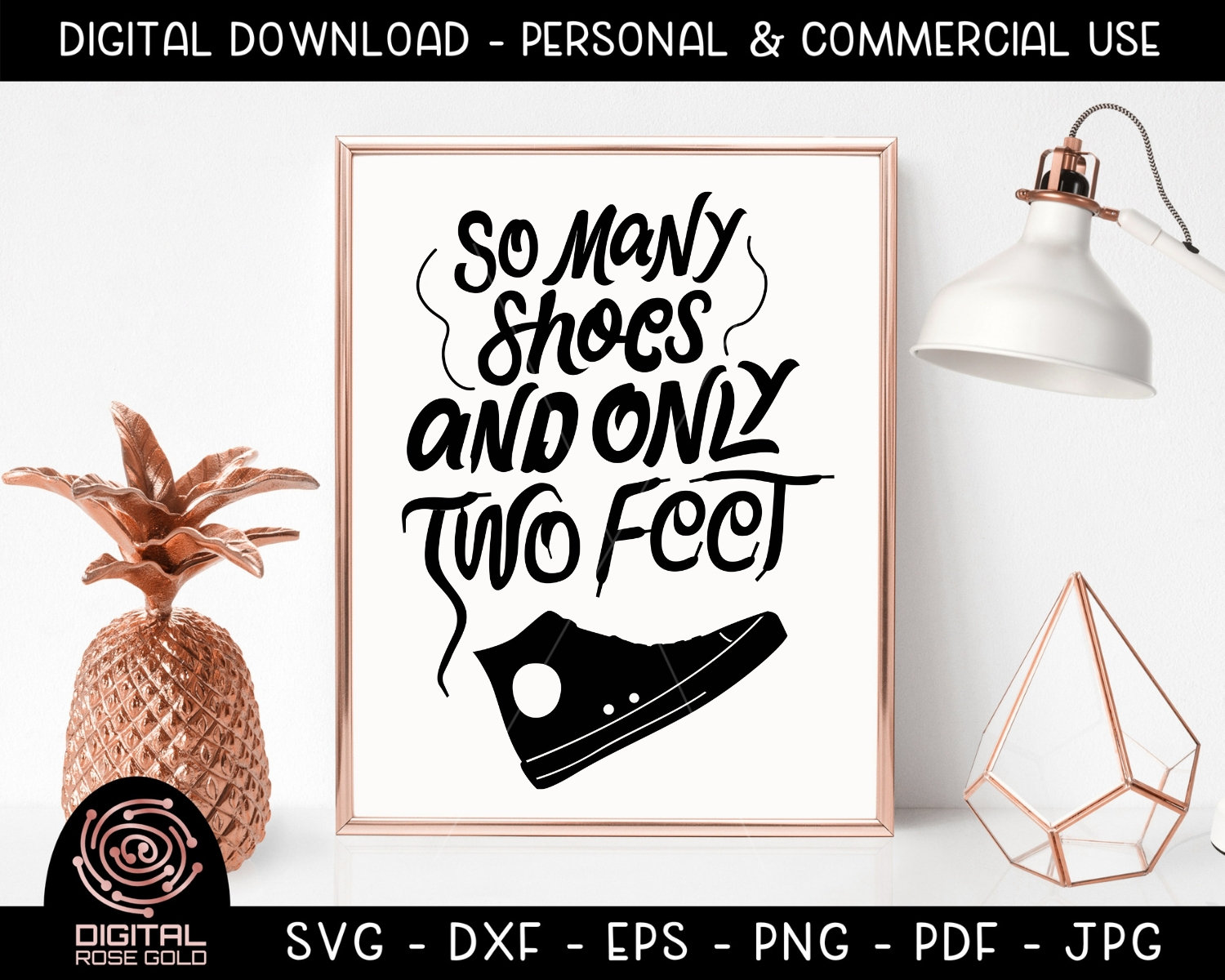 So Many Shoes and Only Two Feet Funny Fashion SVG, Heels Slippers ...