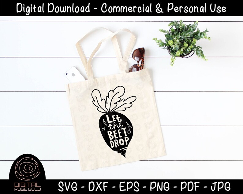 Let the Beet Drop - Funny Food SVG, Beets Radishes Vegetables SVG ...