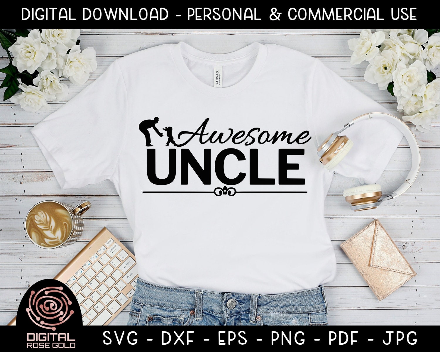 Awesome Uncle Uncle SVG Kind Caring Uncle SVG Favorite - Etsy