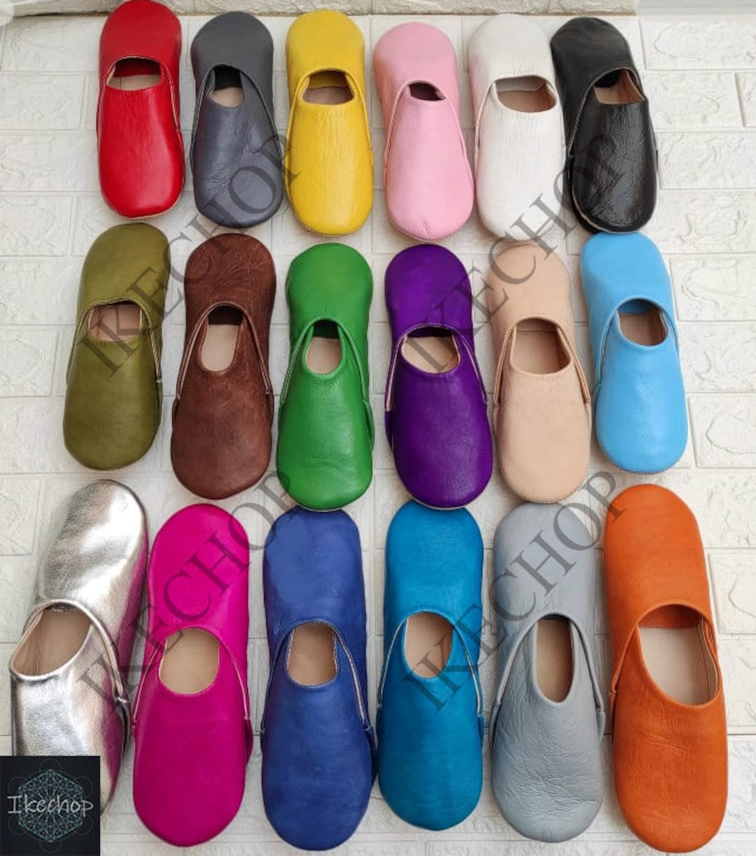 Moroccan Handmade Slippers || Leather Unisex Babouches, Babouche Shoes ...