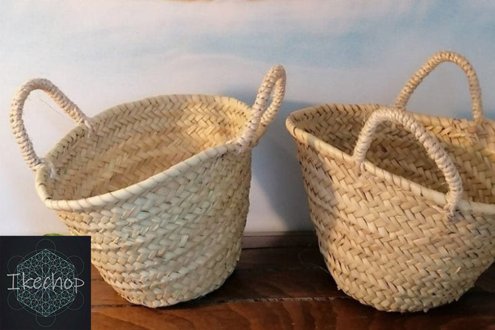 NATURAL STRAW BASKET, Small Rose Basket, Gift Straw Basket, Empty ...
