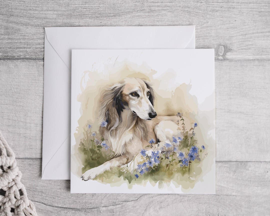 Saluki Greeting Card, Saluki Gift ,saluki Lovers - Etsy UK