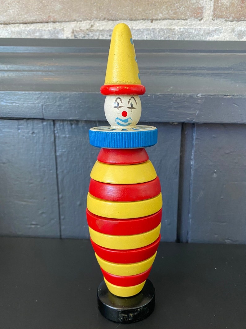 Wooden Brio Stackable Clown 1958 - Etsy