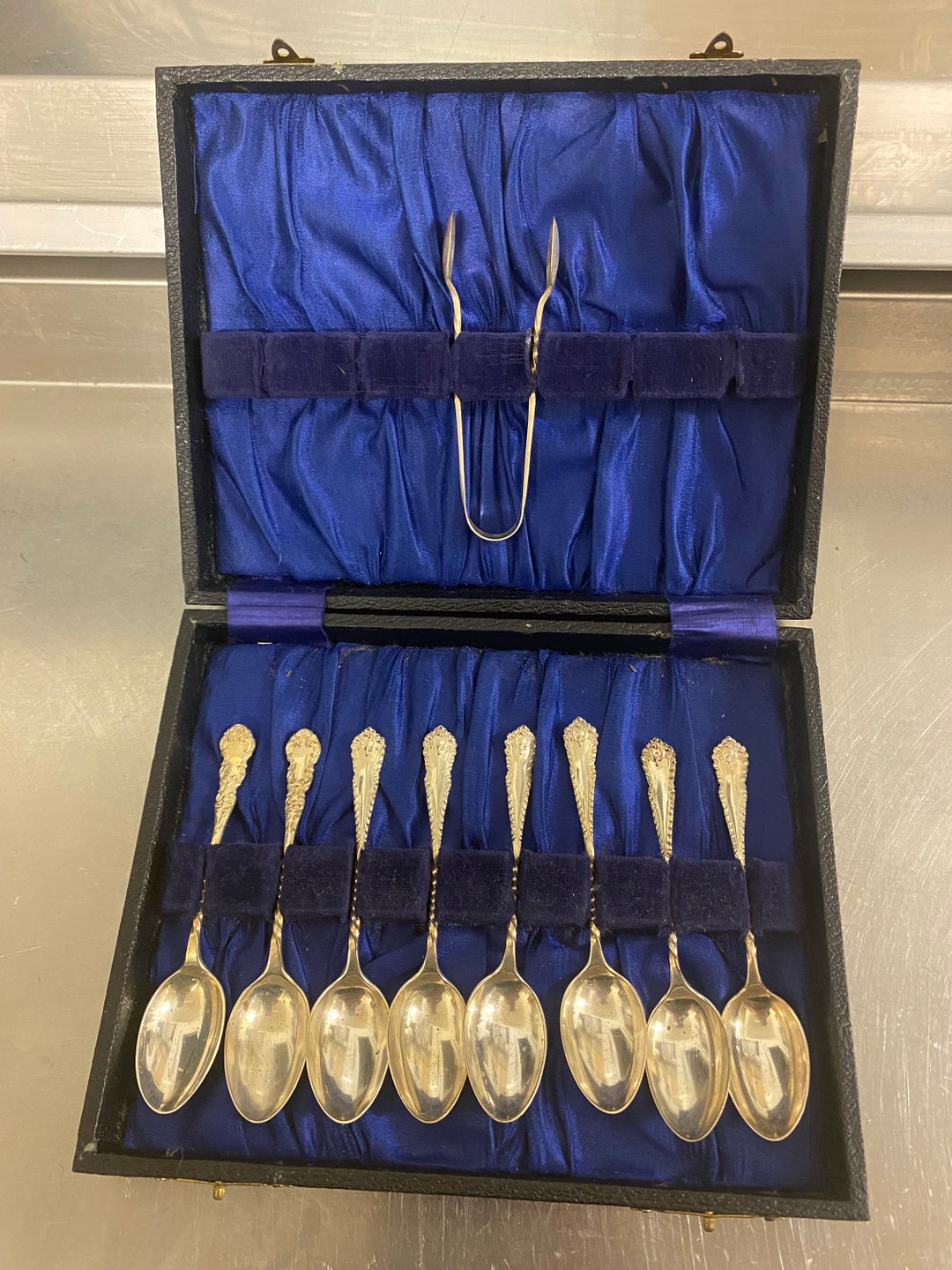 Cooper Brothers Sheffield EPNS Silver Teaspoons and Sugar Tongs - Etsy ...