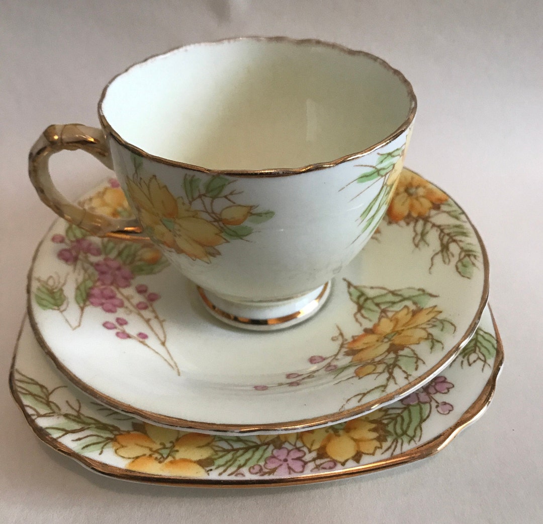 Vintage Sutherland China Teacup, Saucer and Plate Set 2512 3 - Etsy