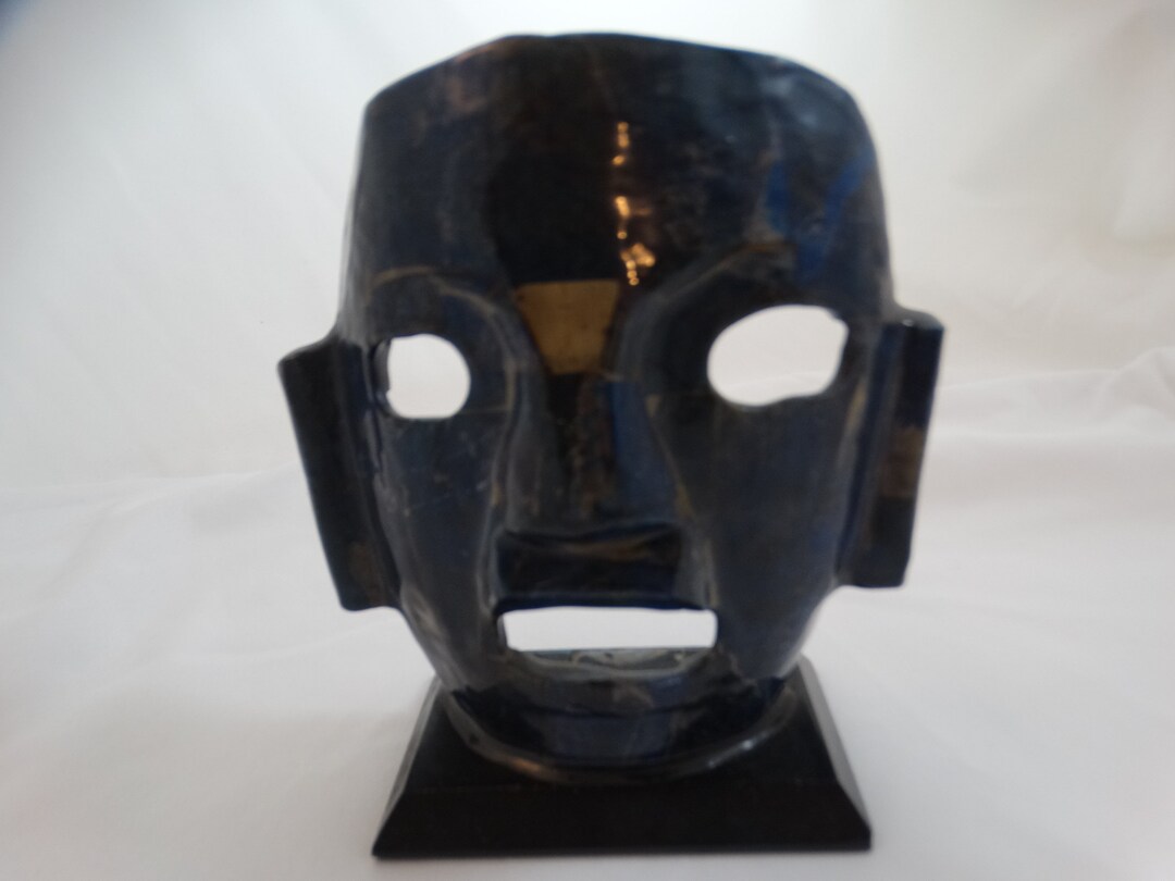 Vintage Mayan Aztec Burial Death Mask Mosaic Abalone Shell - Etsy