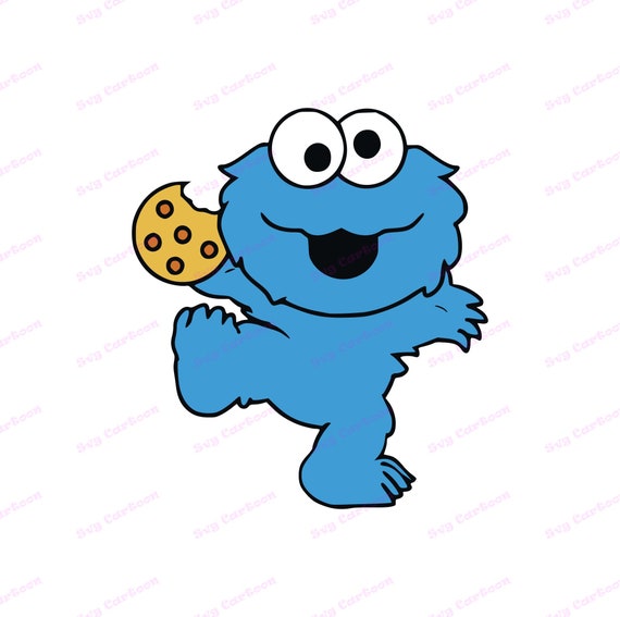 Cookie Monster SVG Svg Dxf Cricut Silhouette Cut File | Etsy