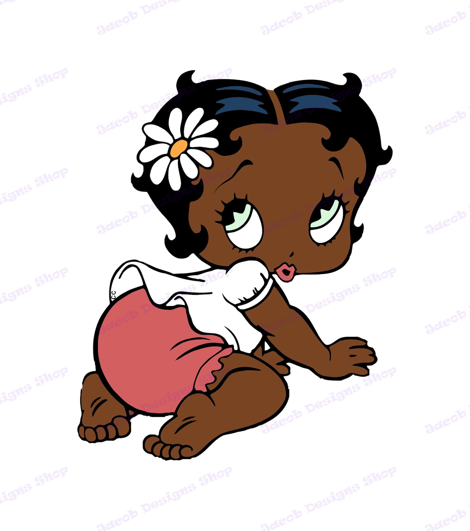 Baby Betty Boop African American SVG 1 Svg Dxf Cricut | Etsy