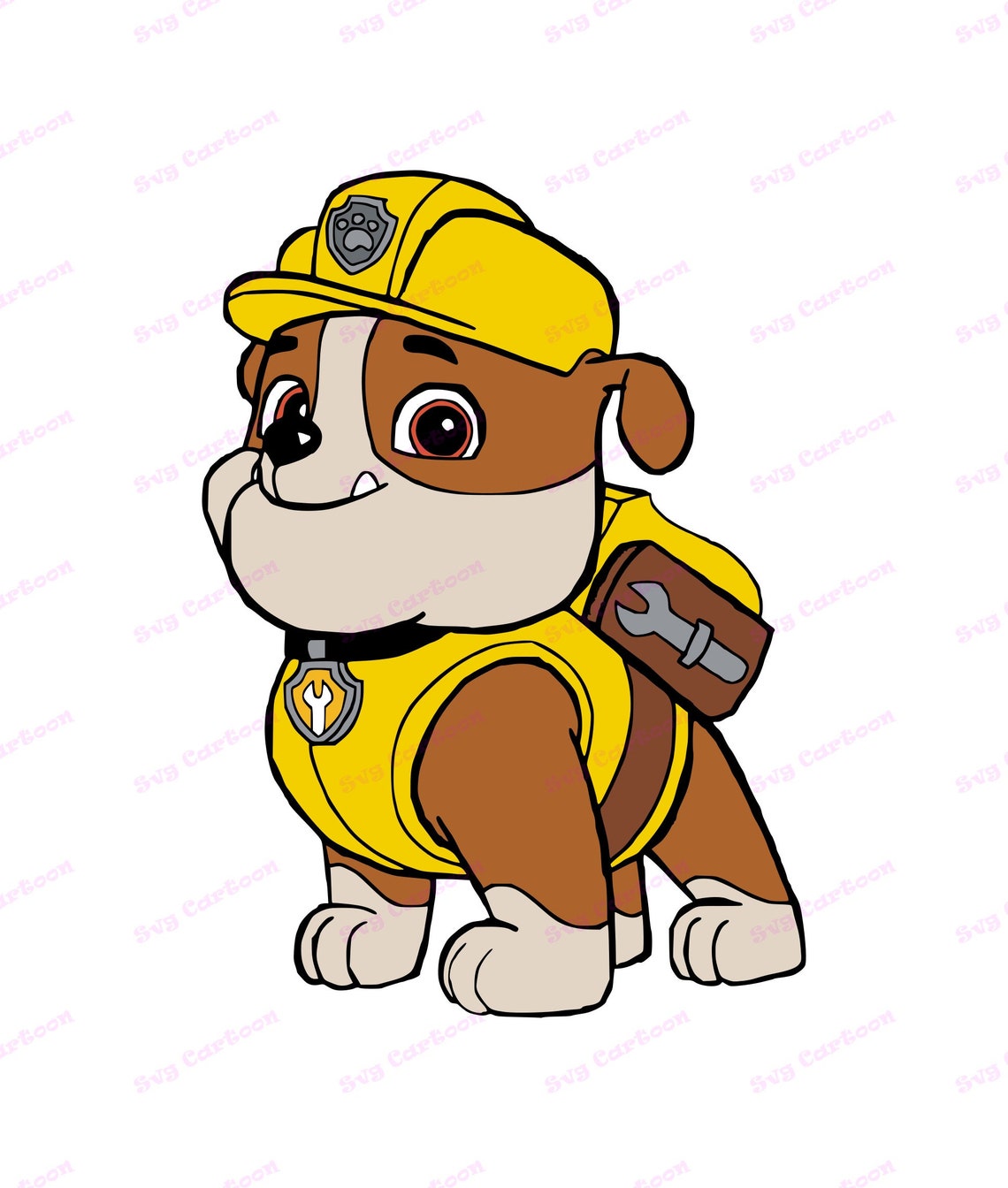 Rubble Paw Patrol SVG 2 svg dxf Cricut Silhouette Cut | Etsy