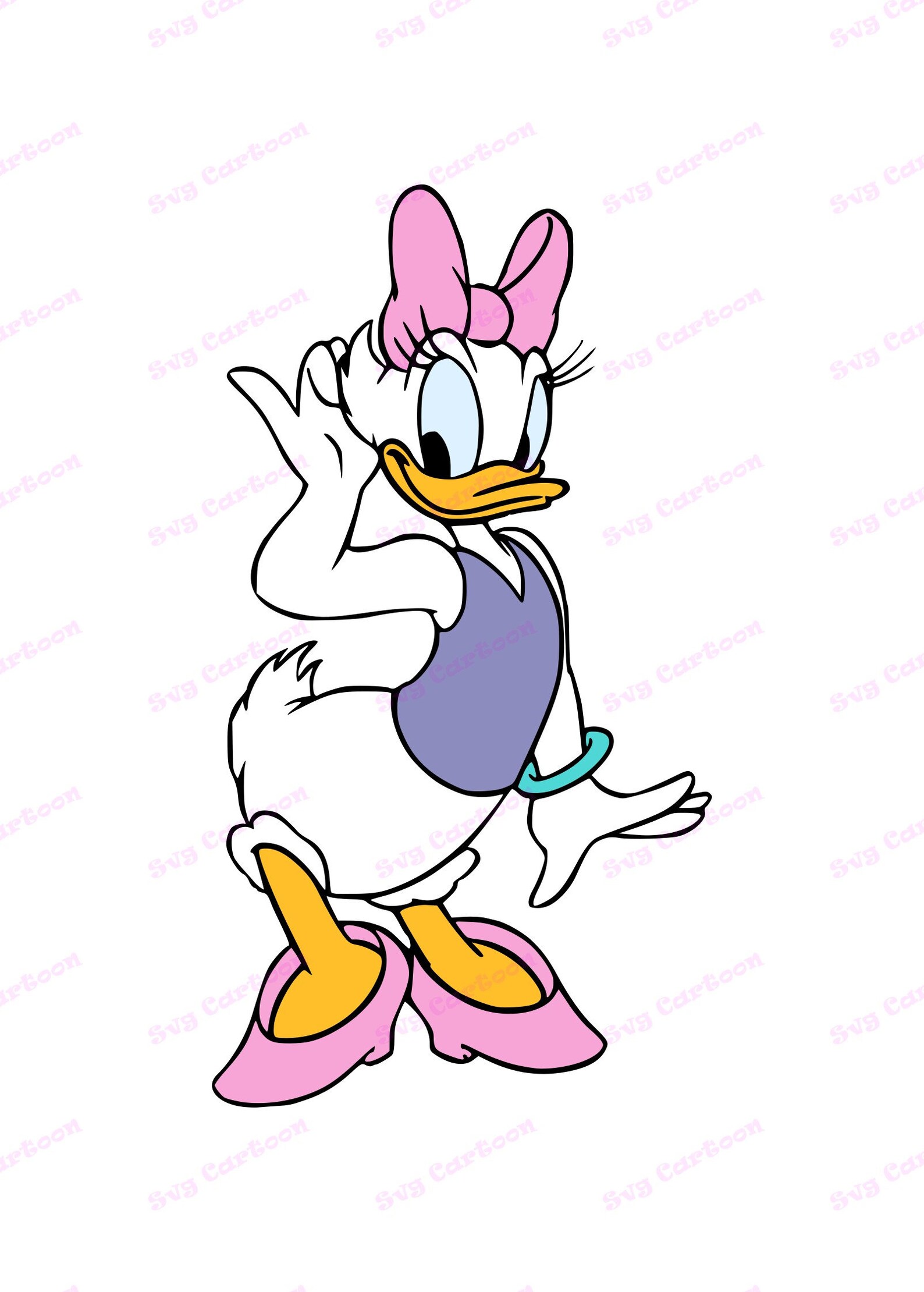 Daisy Duck SVG 3 Svg Dxf Cricut Silhouette Cut File | Etsy