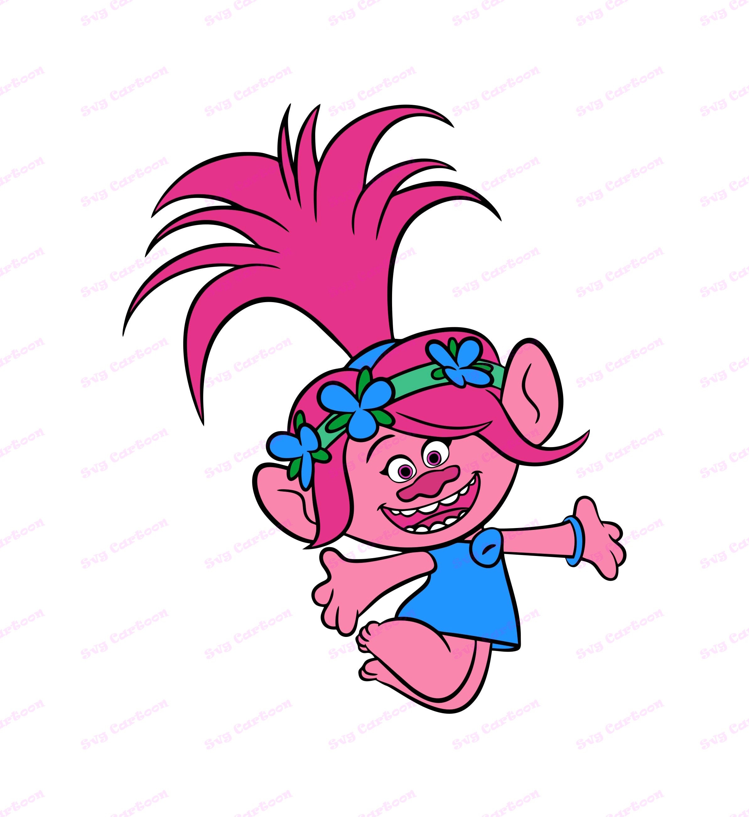 Poppy Trolls Svg 7 Svg Dxf Cricut Silhouette Cut File Etsy