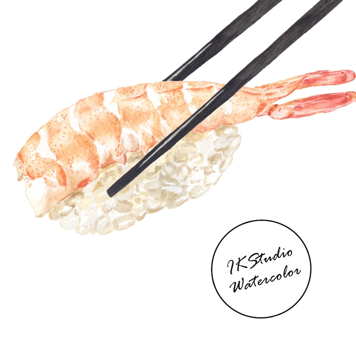 Sushi watercolor clipart Japanese food Love sushi Japanese | Etsy