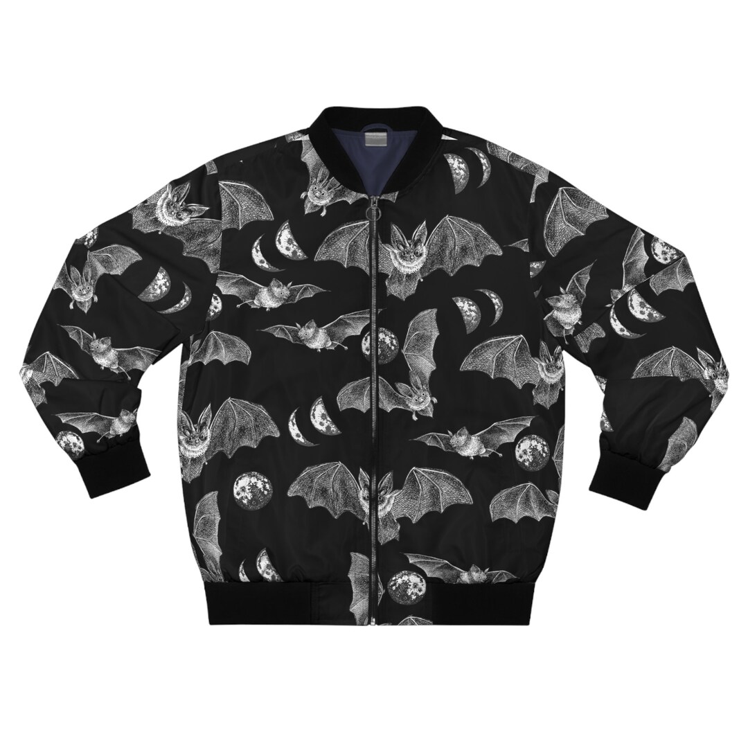 Gothic Bats Bomber Jacket, Dark Bats Jacket | Witchy Bats Jacket | Dark ...